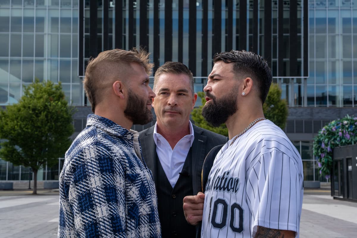 BKFC 82 presser photos: Perry and Stephens face off, Ferea pushes Borga ...