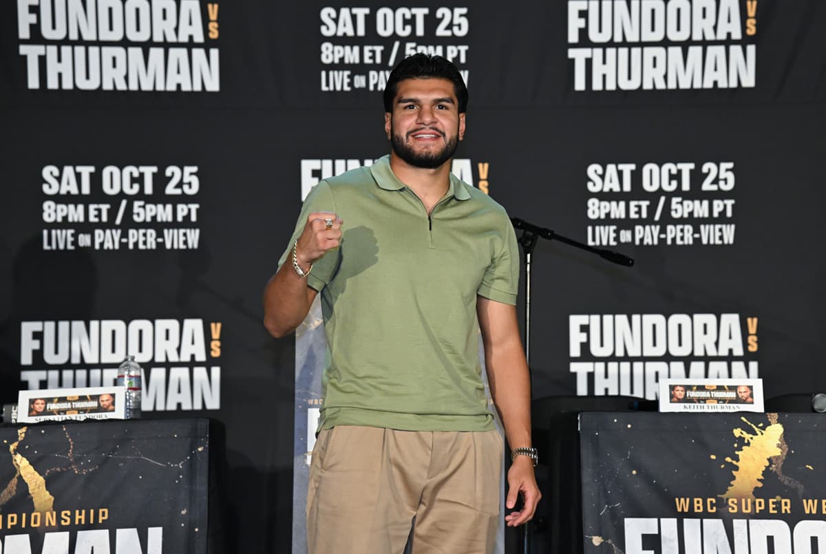 Photos: Sebastian Fundora and Keith Thurman face off at launch press ...