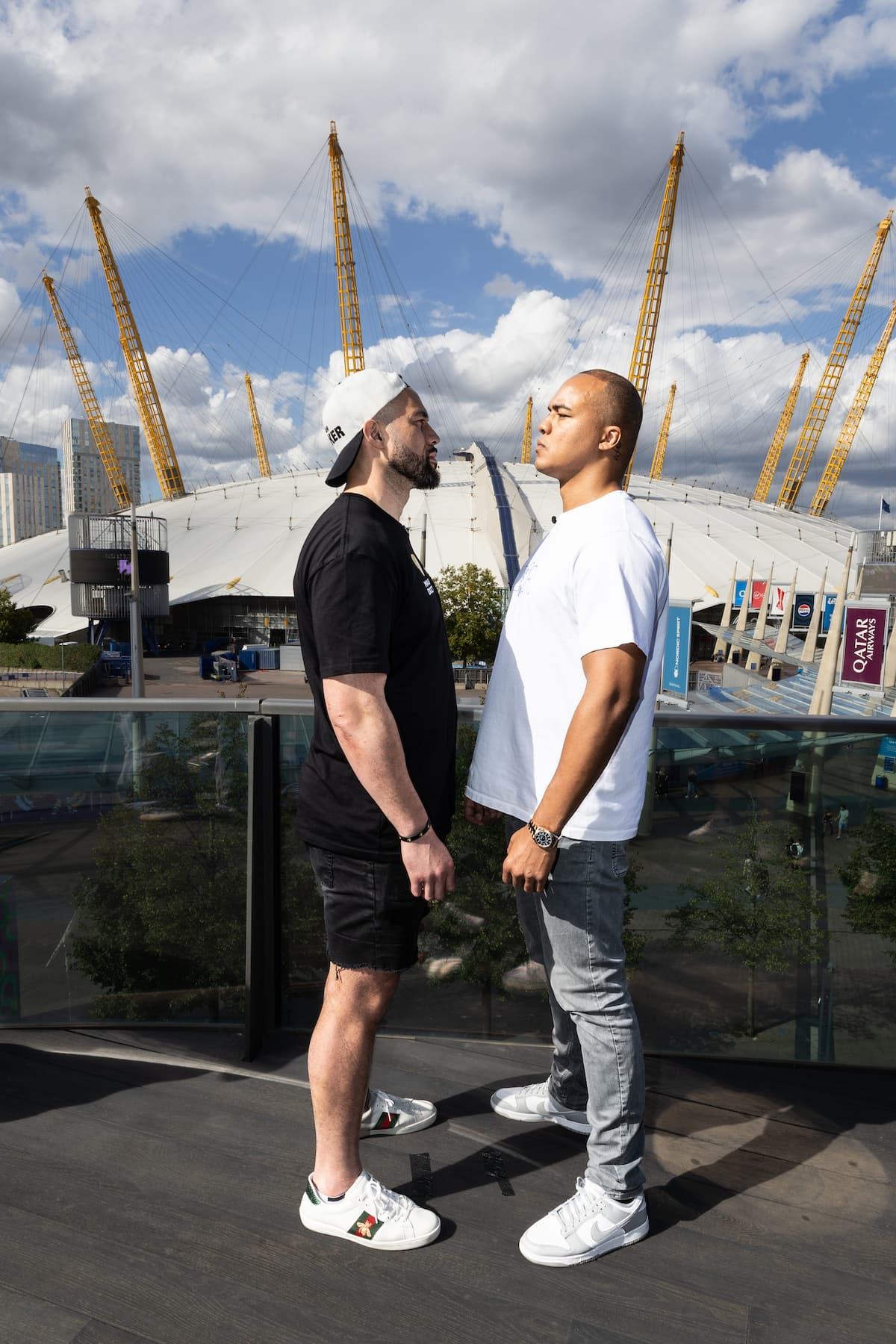Photos: Joseph Parker and Fabio Wardley face off outside The O2 - FIGHTMAG