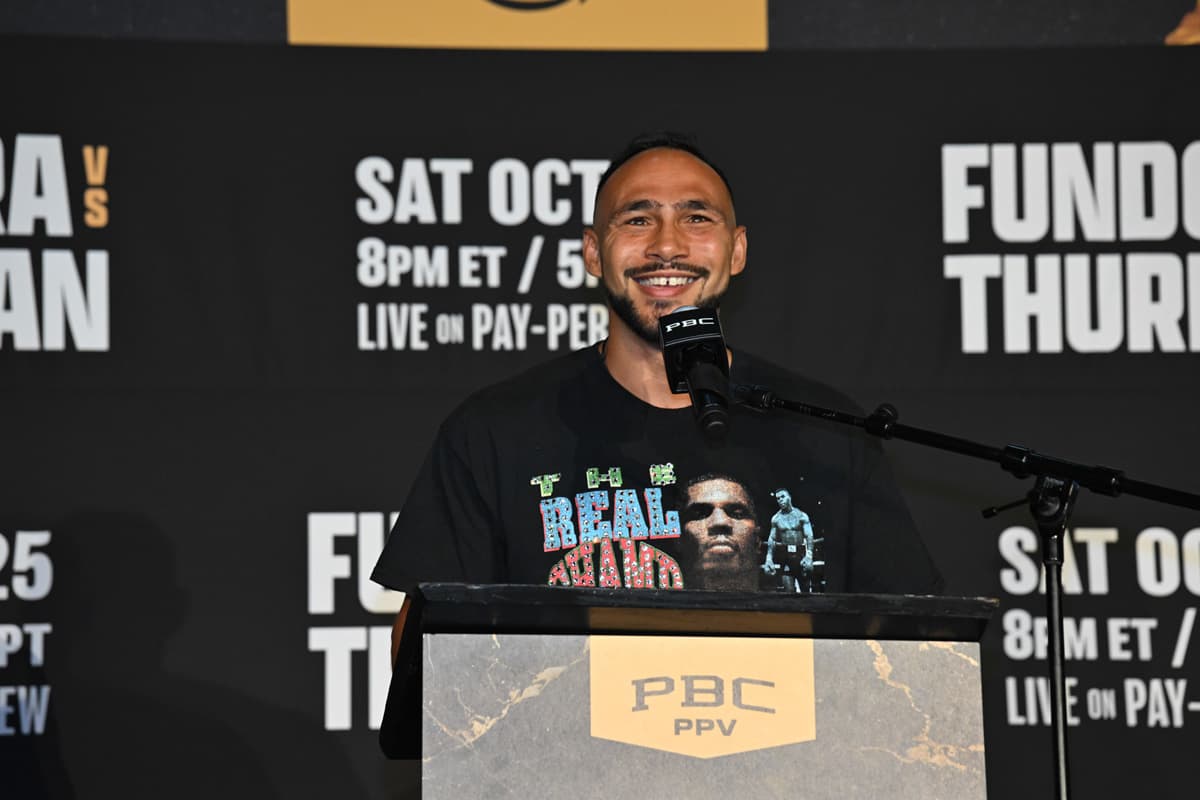 Photos: Sebastian Fundora and Keith Thurman face off at launch press conference - FIGHTMAG