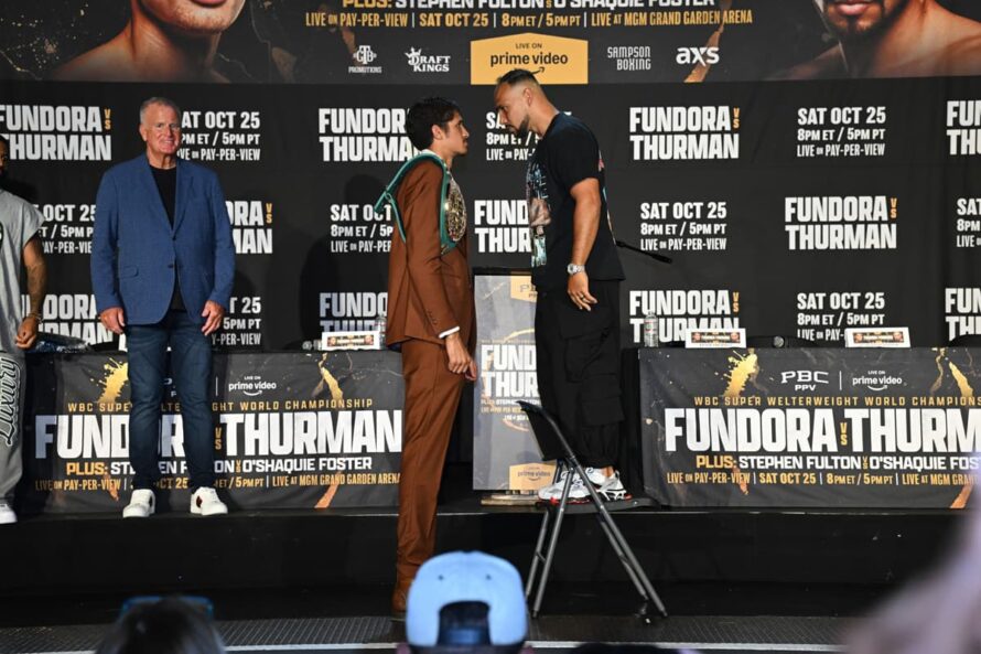 Photos: Sebastian Fundora and Keith Thurman face off at launch press ...