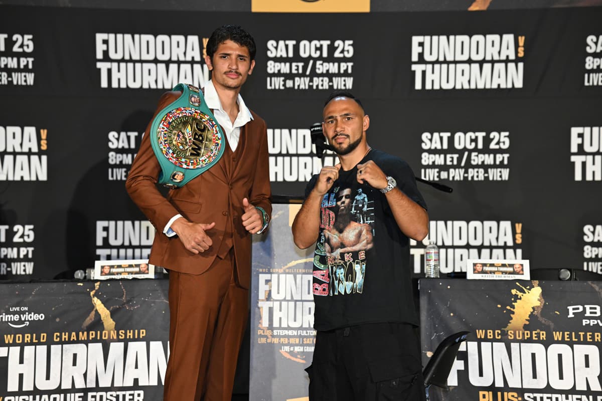 Photos: Sebastian Fundora and Keith Thurman face off at launch press ...