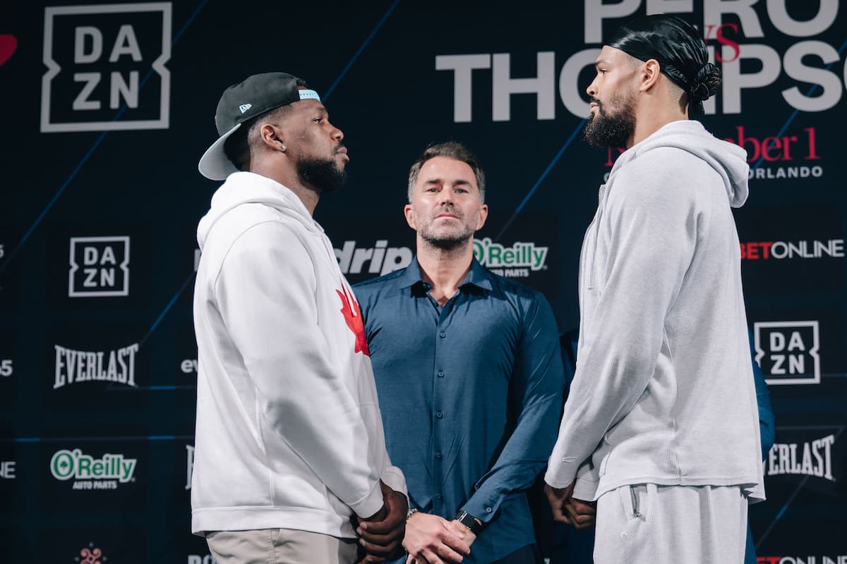 Photos: Pero and Thompson face off at press conference - FIGHTMAG