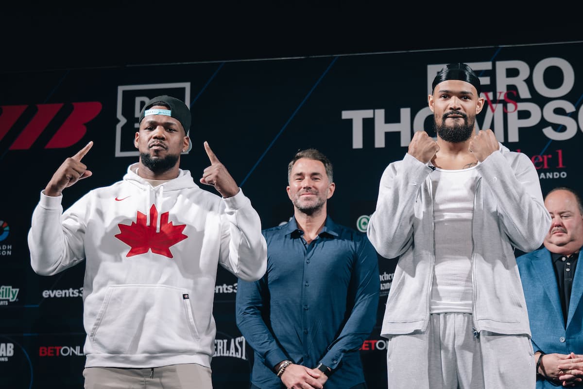 Photos: Pero and Thompson face off at press conference - FIGHTMAG