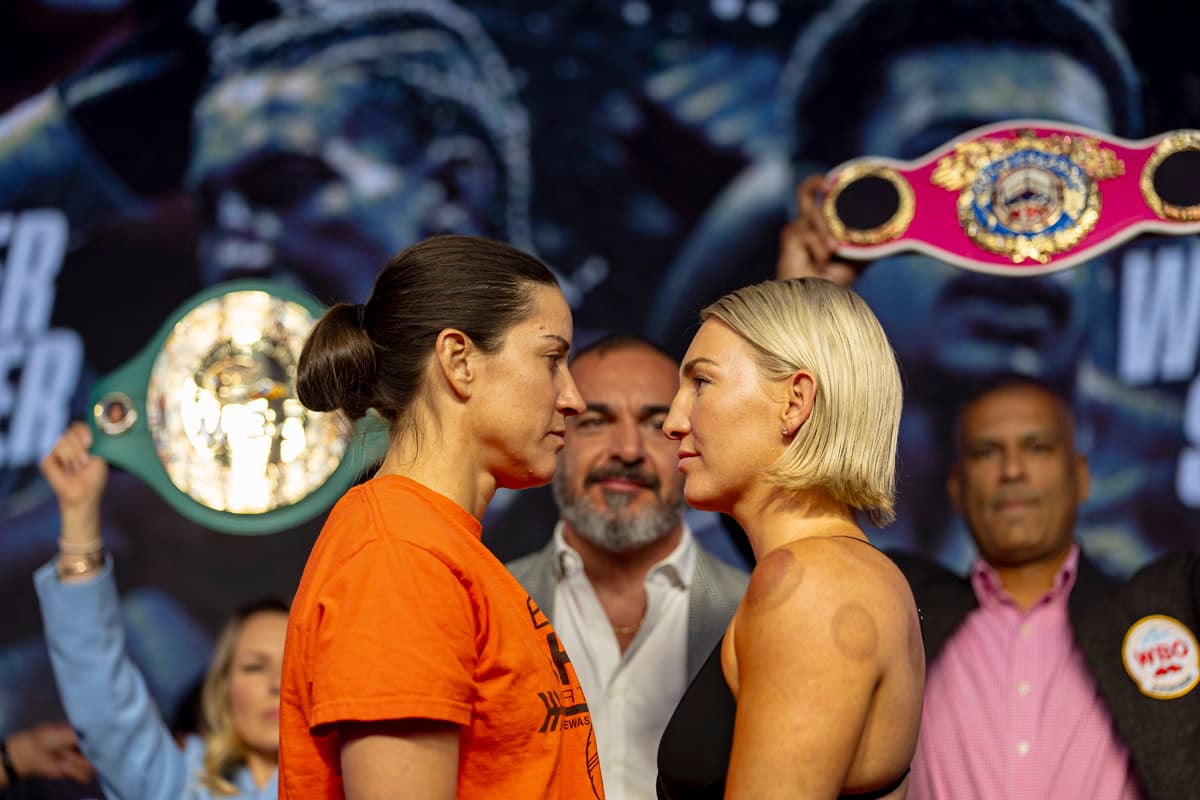 Photos: Spencer and Mayer make weight for unified 154-pound titles ...