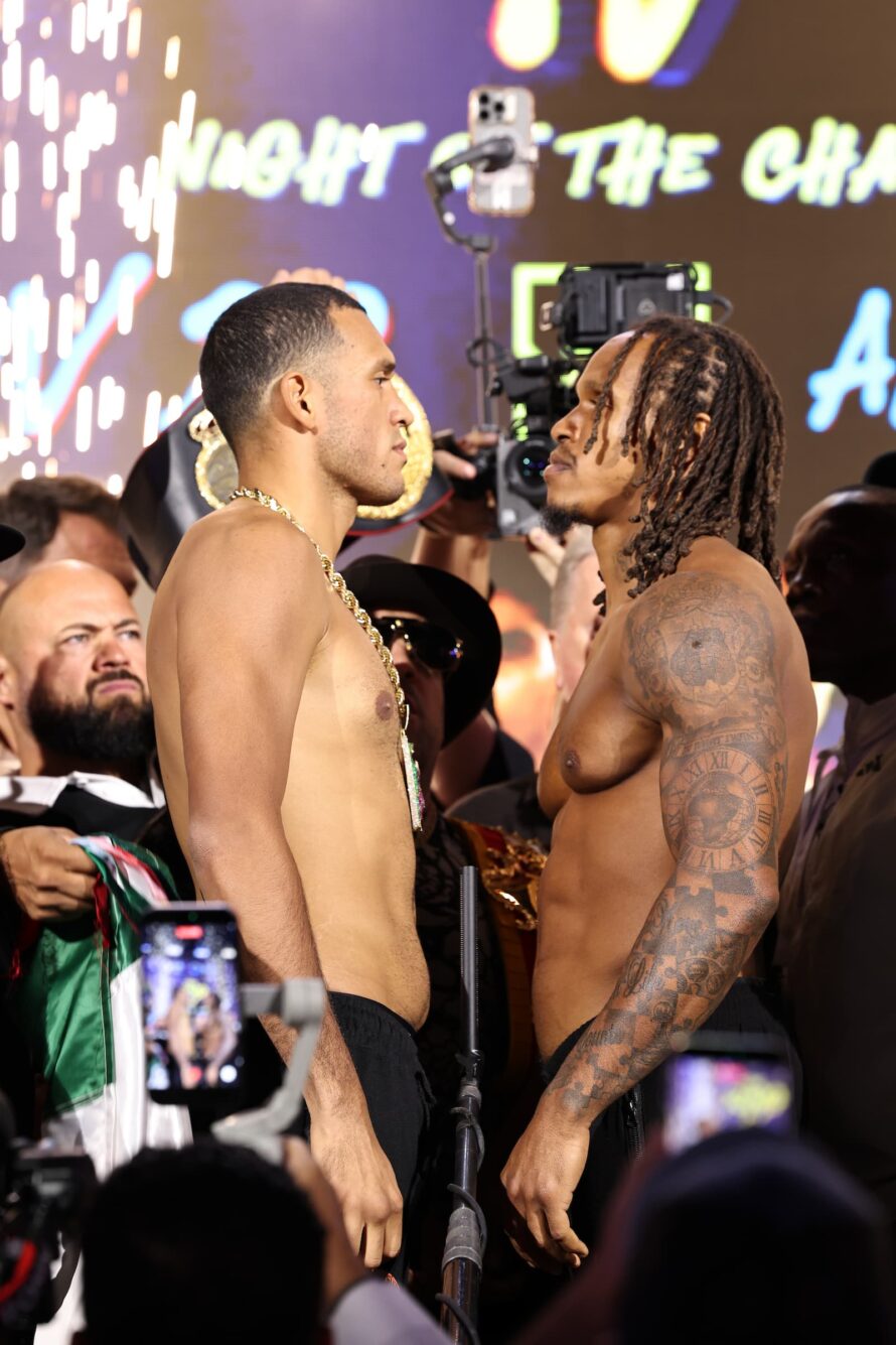 Photos: Benavidez and Yarde make weight for 175-pound title - FIGHTMAG