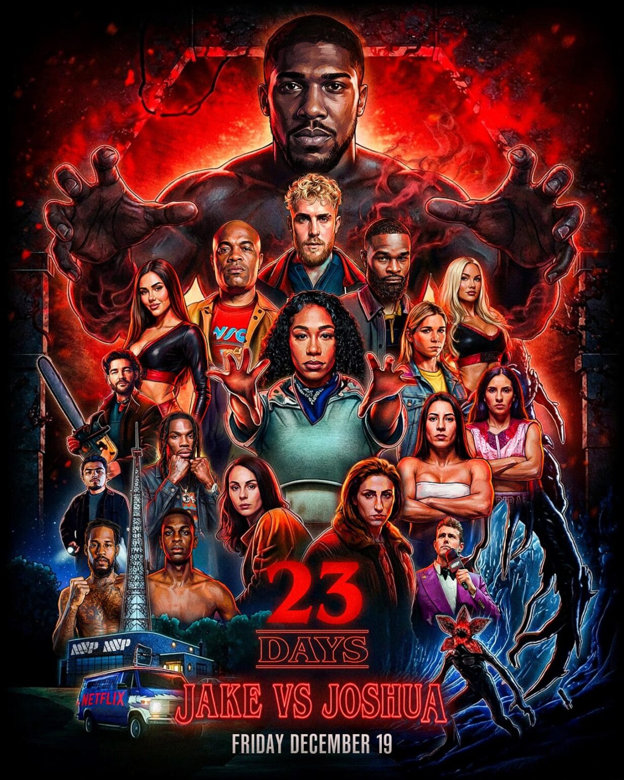 Paul vs Joshua: MVP drops Stranger Things-themed art for boxing clash ...