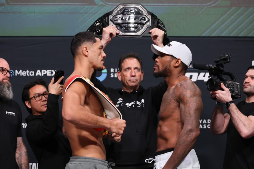 Photos: Opetaia and Glanton make weight for Zuffa Boxing 200-pound ...