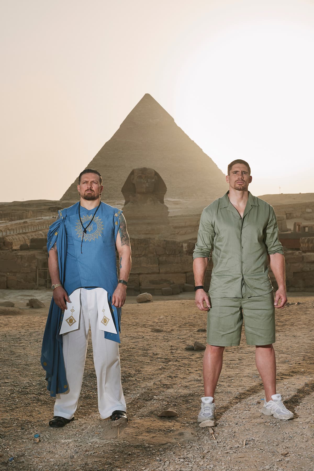 Photos: Usyk vs Rico - Face-off at Great Sphinx of Giza - FIGHTMAG