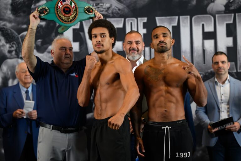 Live results: Wilkens Mathieu defends NABF title against Esquiva Falcao ...